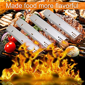 BTCDR Grill Heat Plate Replacement for Dyna-Glo DGH485CRP, Dyna-Glo DGH474CRP Gas Grill, Heat Shield for Dyna-Glo 4 Burner Grill Models, Stainless Steel Heat Tent, 5 Pack