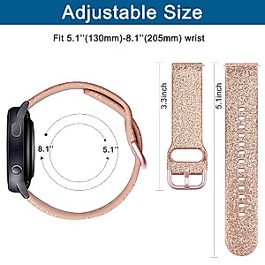 4 PACK Bands Compatible with Samsung Galaxy Watch 4 40mm 44mm/ 4 Classic 42mm 46mm, 20mm Adjustable Silicone Sport Replacement Strap for Samsung Galaxy Watch 7/6 / 5/4 / FE Band Women Men