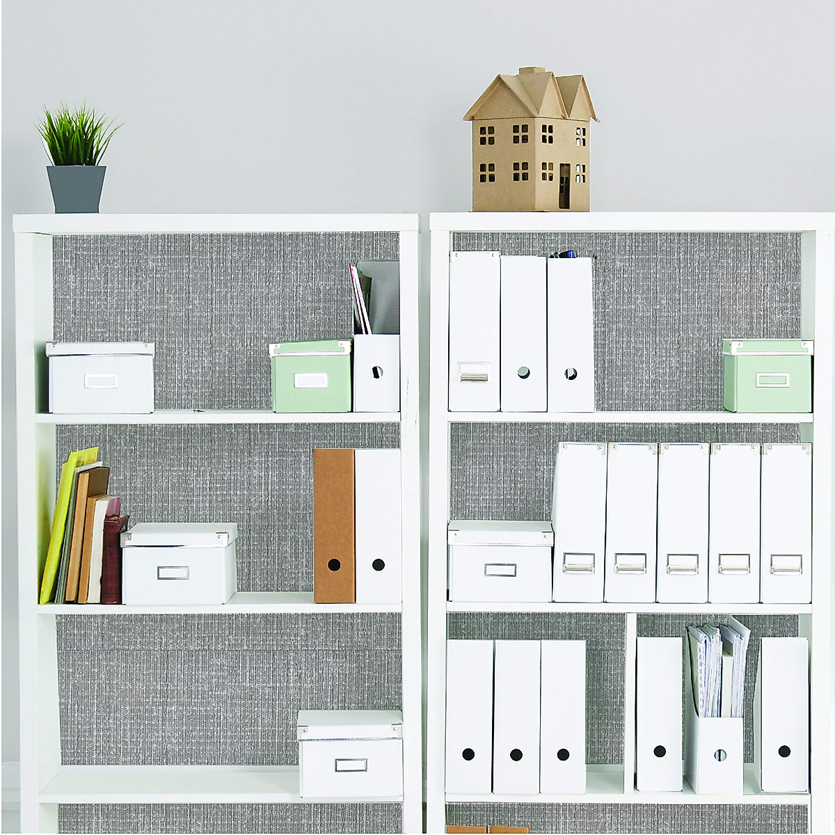 Simplify Shelf/Draw Liners for Drawers,Covering Books,Arts & Crafts - Linen Grey - Pack of 2 - 30 SQ. FT