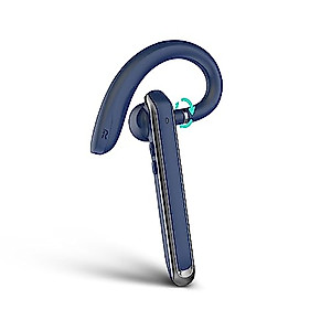 Mosonnytee Bluetooth earpiece Wireless Bluetooth earpiece for Cell Phone handsfree with Microphone 7-Hrs usageone, Single on Ear Headphones Trucker Bluetooth Phone earpiece Both Ear use (Blue)