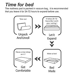 Hansleep Memory Foam Mattress Pad Twin XL, Pillow Top Mattress Topper Twin XL for College Dorm Room Essentials, Breathable Mattresses Cover for Back Pain Relief, 39" x 80", Light Grey