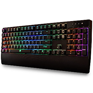 Deco Gear MECHBRD100 Mechanical Gaming Keyboard - RGB Back Lighting - Anti-Ghosting Black - (Renewed)