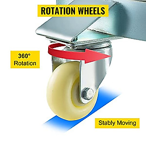 BestEquip Heavy Duty Drum Dolly Swivel Caster Wheel 30 Gallon Steel Frame Non Tipping
