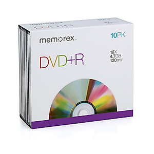 Memorex 4.7Gb/16x DVD+R (10-Pack Slim Case)