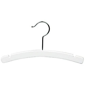 Only Hangers 10" White Baby/Infant Top Hanger - Pack of 25