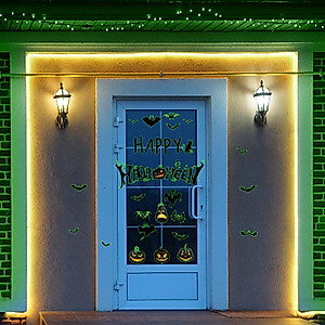 28 Pcs Halloween Garage Door Decorations Magnets Black Bats Glow in The Dark Garage Door Magnets Luminous Pumpkin Bat Automotive Magnetic Decorations Halloween Car Reflective Magnet for Party Decor