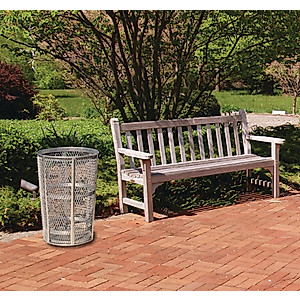 Rubbermaid Commercial Products Durable Street Metal Trash Can, 45-Gallon, Black, Large Waste Container for Outdoor Public Areas/City Streets/Parks/Beaches/Boardwalks