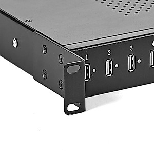 NavePoint 16-Port USB Charging Hub Station, Black, Horizontal, 5V,3A/200W USB Charger Output