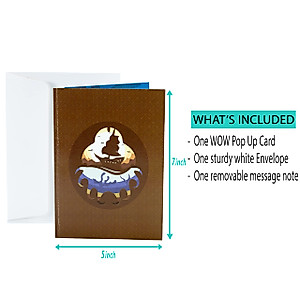 Pirate Ship - 3D Color Pop Up Greeting Card For All Occasions - Love, Birthday, Christmas, Good luck, Father's Day, Adventure, Travel - Message Note for Personalized - Thick Envelope, Fold Flat