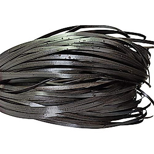 RNY 200 feet Coffee Polyethylene Plastic Rattan Wicker for Repair Rattan Chair Table (Dark Coffee with Brown Stripes)