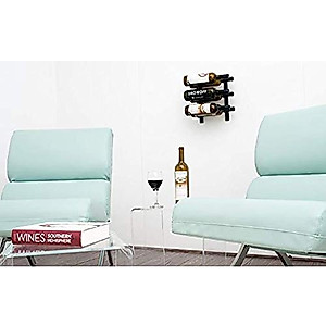 VintageView W Series Wine Rack 1-6 Bottle Wall Mounted Wine Rack (Matte Black) Stylish Modern Wine Storage with Label Forward Design