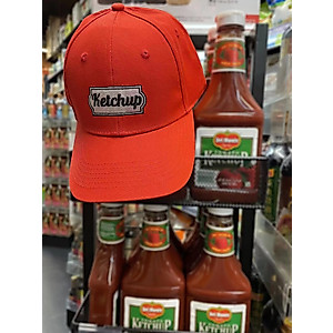 Ketchup Mustard Cap for Couple Mr. Mrs. Husband Wife Boyfriend Girlfriend, Adjustable Cotton Embroidered Hat for Birthday Christmas Thanksgiving Gifts (Red)