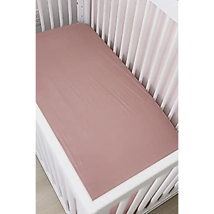 Mebie Baby Stretch Sheet (Dusty Rose)