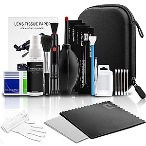 ParaPace Professional Camera Cleaning Kit (with Waterproof Case),Including Cleaning Solution/5 APS-C Cleaning Swabs/Lens Pen/Air Blower/Cleaning Cloth for DSLR Cameras(Canon,Nikon,Sony)