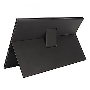 RTLR Portable Monitor, Lapotp Monitor Plug and Play 15.6inch 1.07 Billion Colors Reverse Charge Support Split Screen with PU Leather Case for Mobile Phone