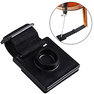 Jiayouy Violoncello Endpin Stopper Strap Anchor Non-slip Endpin Stopper Holder Stand for Cellist Practice Performance Black