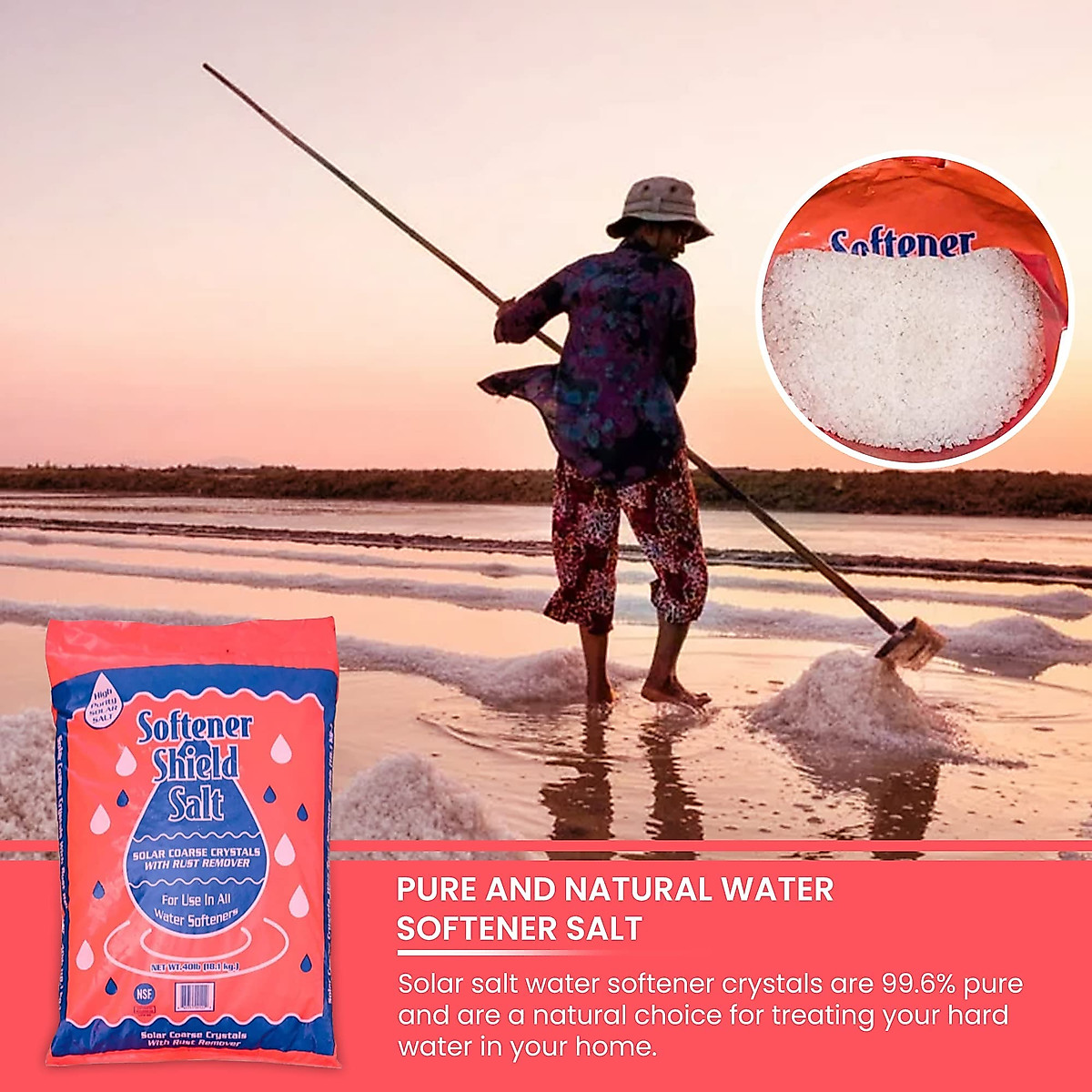 Softener Shield Salt w/ Rust Remover for Water Softeners