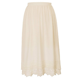 GRACE KARIN Rockabilly Dress Extender with Elastic Waistband(XL, Beige)