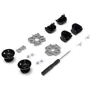PS5 Controller Replacement Parts Kit for PS5 Handle Conductive Rubber Pad Rocker + 3D Plastic Cap + L12 Replacement Buttons Set Repair Kit