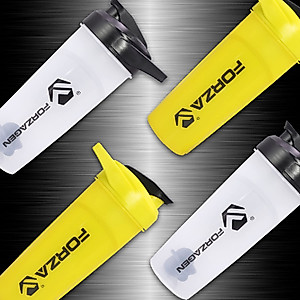 Forzagen Shaker Bottle 20 oz - Protein Shaker Bottle for Pre & Post workout drinks - Classic Protein Mixer Shaker Bottle (White)