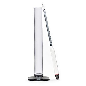 North Mountain Supply Premium Glass Proof & Tralle Hydrometer Alcoholmeter Combo Kit With Test Jar - Made in France - Lead & Mercury Free