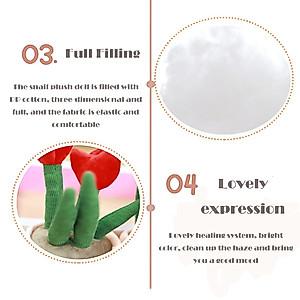 zxmbeddings Tulip Flower Plush Cute Plant Potted Stuffed Plant Toy Gifts for Kids,13.8" Pink