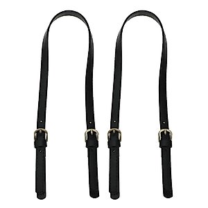 Semetall PU Leather Purse Handles 2 Pcs 65cm to 71cm Adjustable Shoulder Strap Black Purse Straps, Shoulder Strap Replacement for Crossbody