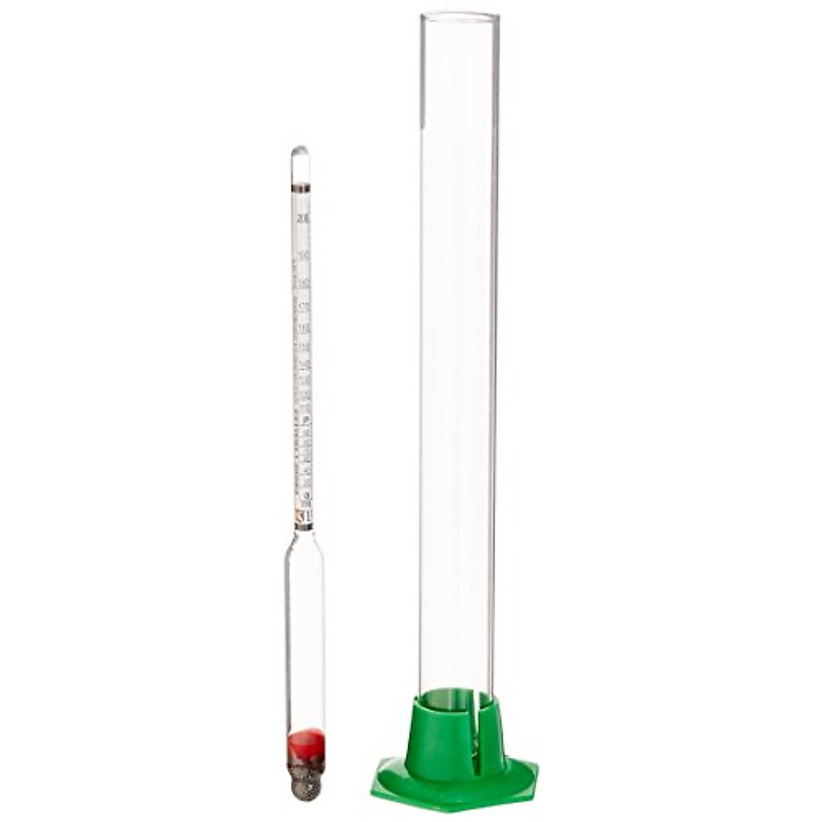 Naruekrit R3-XIKQ-AD0G Proof and Tralle Hydrometer with 12" Glass Test Jar