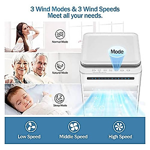 Majnesvon Portable Air Conditioner 8,000 BTU, Compact Home AC Cooling Unit with Dehumidifier & Fan, Complete Window Mount Exhaust Kit, Full-Function LED Remote Control Included, White