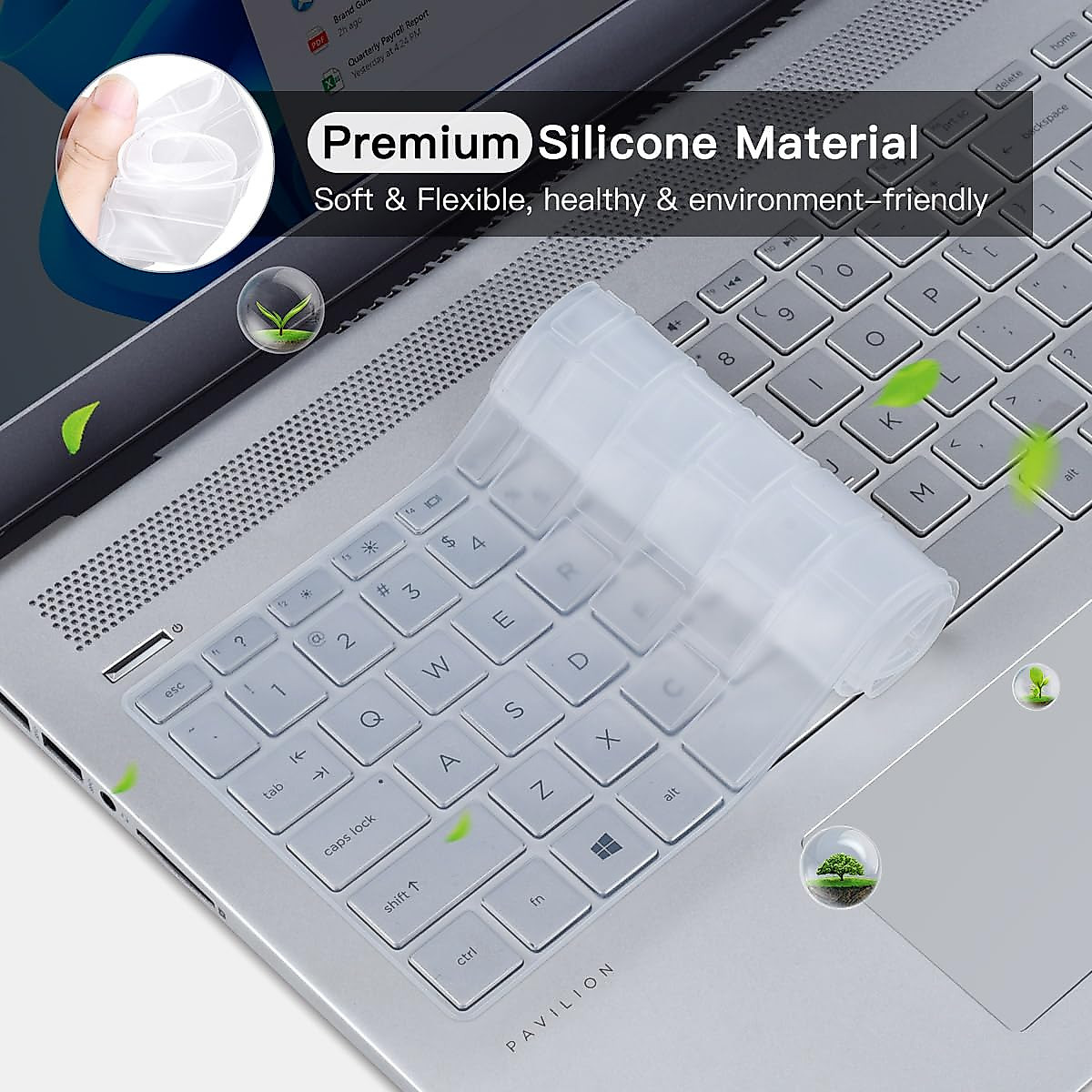 Keyboard Cover for HP Laptop 15.6 15-dw 15-dy 15-da/db 15-ef 15-bs/bw 15t 15z 15t-dy200 15t-dw300 15-db0011dx/HP Pavilion x360 15.6"/HP Envy 17 17.3 17t 17M 17-by 17-bs 17-bw/ca Keyboard Skin, Clear