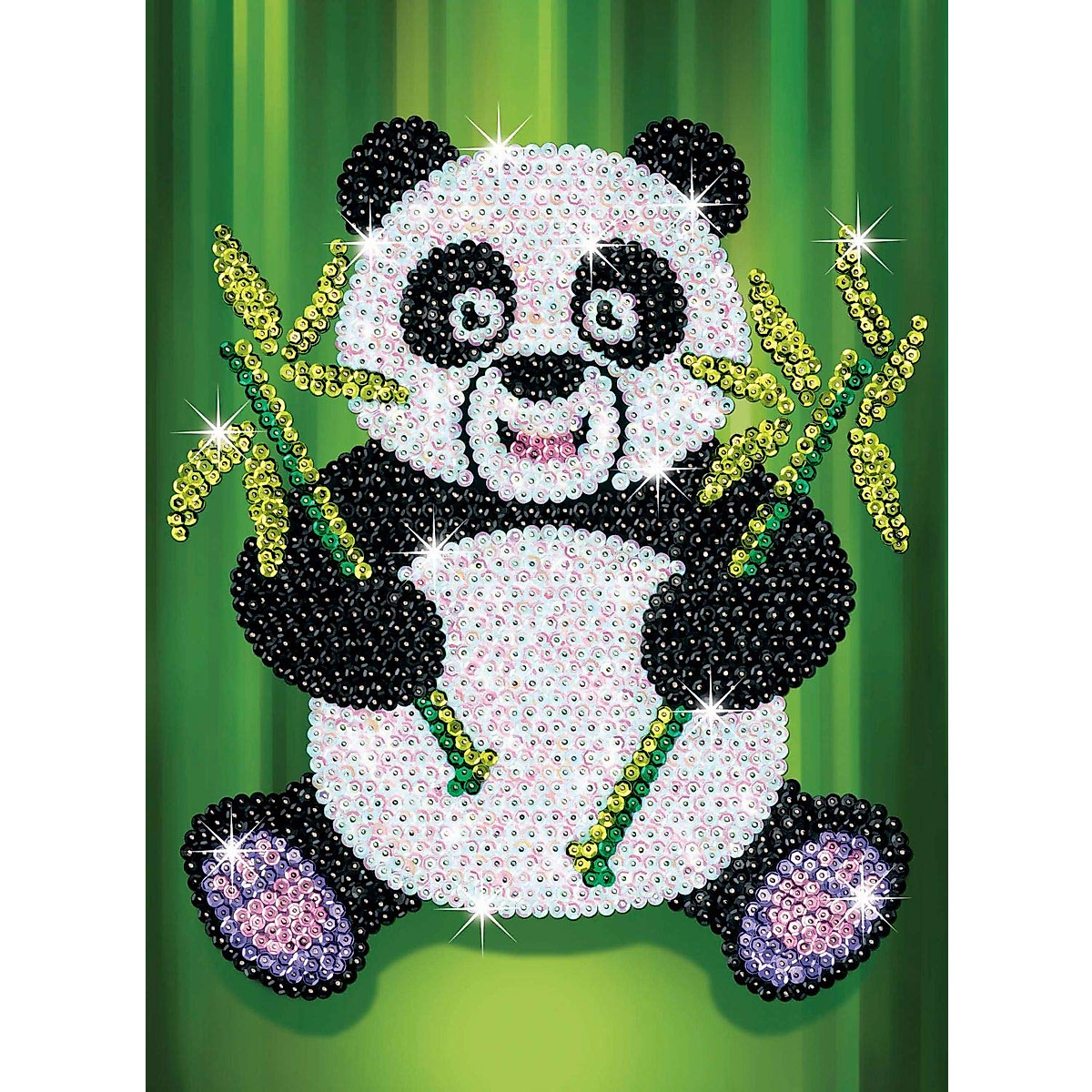 Sequin Art Red, Panda, Sparkling Arts and Crafts Picture Kit, Creative Crafts