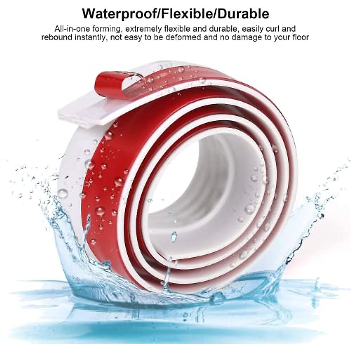 Door Draft Stopper Under Door Draft Blocker Insulator Door Sweep Weather Stripping Noise Stopper Strong Adhesive 2" Width x 39" Length (White)