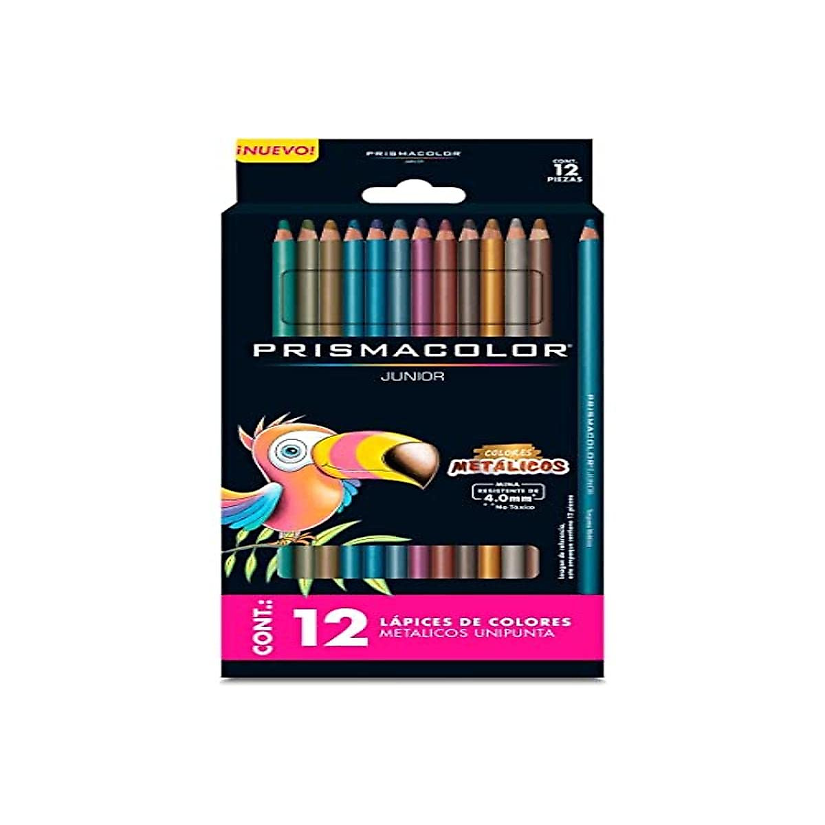 Prismacolor Metallic Colored Pencils Set, Pack of 12 count Metallic Colors, Junior 4.0mm…