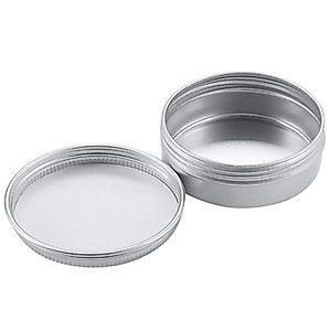 6 Ounce Aluminum Tin Jar Refillable Containers 180 ml Aluminum Screw Lid Round Tin Container Bottle for Cosmetic,Lip Balm, Cream, 12 Pack.