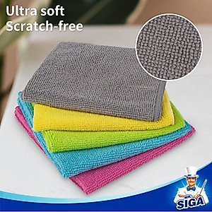 MR.SIGA Microfiber Cleaning Cloth, All-Purpose Cleaning Towels, Pack of 50, Size 11.8 x 11.8 in