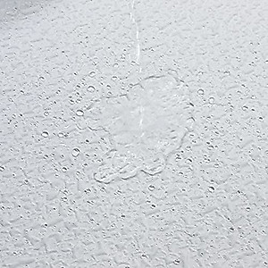 SUMGAR White Shower Curtain Farmhouse Modern Fabric Cloth Bathroom Curtains Set with Hooks 3D Embossed Textured Polyester Ruffle Like Decorative Washable Waterproof Summer Luxury Bath Curtain 72"x72"