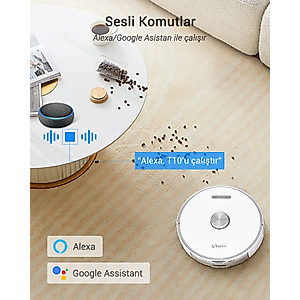 Ultenic T10 Robot Vacuum Self Emptying, Robot Vacuum and Mop Combo, 60-Day Capacity, LiDAR Navigation, 3000Pa Strong Suction, APP & Remote & Alexa Control, Ideal for Pet Hair, Hard Floor and Carpet