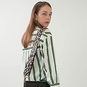 GINJKGO Purse Straps Replacement Crossbody - Bag Shoulder Strap for Handbags, Wide Crossbody Straps for Purses Guitar Style Leopard Pattern Gift for Her