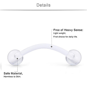 SCERRING 16G Rook Earrings Eyebrow Rings Clear CZ Tragus Helix Daith Lip Ring Barbell Body Piercing Jewelry Retainer 6mm 20PCS