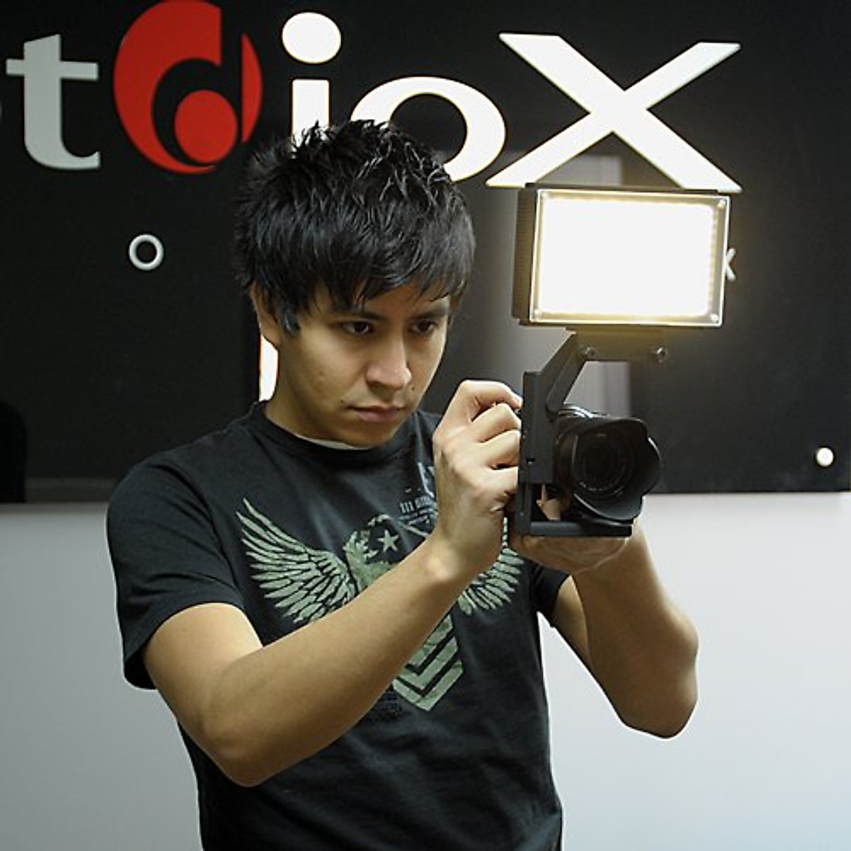 Fotodiox Pro LED-209AS with Video Grip - Bicolor, Dimmable Photo and Video LED Compatible with Mirrorless, Small DSLR, and Action Cameras