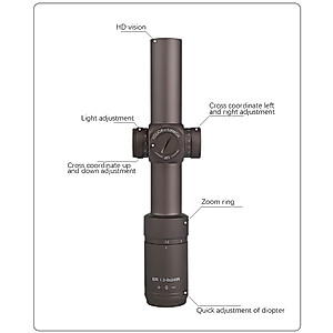 T-EAGLE Optics ER 1.2-6x24 IR SFP Hunting Riflescopes Second Focal Plane Rifle Scopes 30mm Main Tube