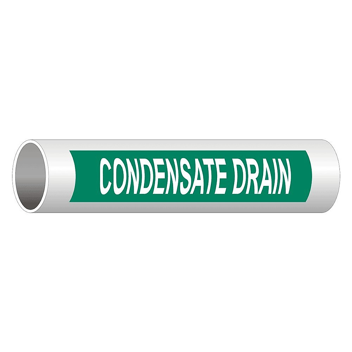 ComplianceSigns.com Condensate Drain English + Spanish ASME A13.1 Pipe Label Decal, 8x2 in. 50-Pack Vinyl for Pipe Markers