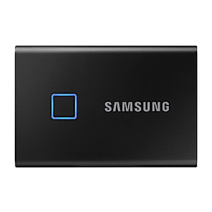SAMSUNG T7 Touch Portable SSD 2TB,up to 1050MB/s, USB 3.2 External Solid State Drive, Black (MU-PC2T0K/WW)