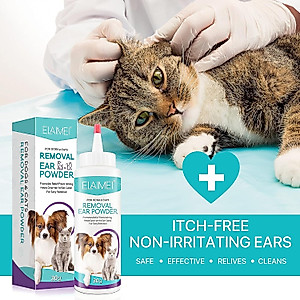 Kurchugo Dog Ear Cleaner, Ear Wash for Dogs & Cats, Dog Ear Hair Removal Powder, Pet Ear Infection Treatment, Effectively Removes Debris, Waxy, Buildup and Ear Odor, Soothes Itchy & Inflamed Ears