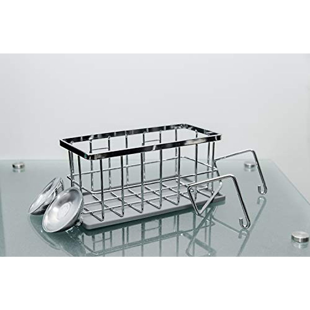 Heavy Duty Sink Caddy for Wet Dish Rag and Sponge Holder - Hang, Suction, or Counter Use - by Mary's House