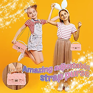 Princeplay Purse Makeup Toys For Girls - Toddlers Kids Bag Cute Baby Little Pink Cell Phone Cosmetic Lipsticks Princess Play Money Jewelry Credit Card Accessories Birthday Gifts 3 4 5 6 7 8+ Years Old