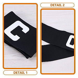 Cabilock 3pcs Soccer Captain Armband Football Captain Bands Team Leader Armband Elastic Basketball Player Arm Bands for Youth Adults Black