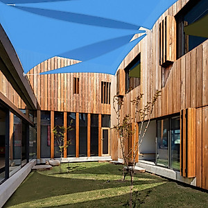 Coarbor 12' x 12' x 12' Sun Shade Sail Canopy Sunshade Outdoor Heavy Duty Triangle Fabric Cloth Screen for Patio Garden Yard Deck Pergola Canopy Blue