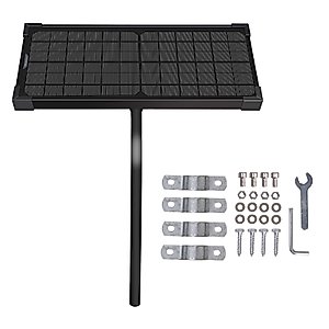 Renogy 10W 12V Waterproof Charger, 10 Watts Solar Panel + Tubular Mount Bracket + Installation Tool Kit for DC Powered, Automatic Gate Opener Systems