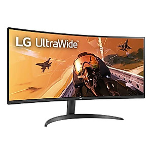 LG 34WP60C-B 34-Inch 21:9 Curved UltraWide QHD (3440x1440) VA Display with sRGB 99% Color Gamut and HDR 10, AMD FreeSync Premium and 3-Side Virtually Borderless Screen Curved QHD Tilt